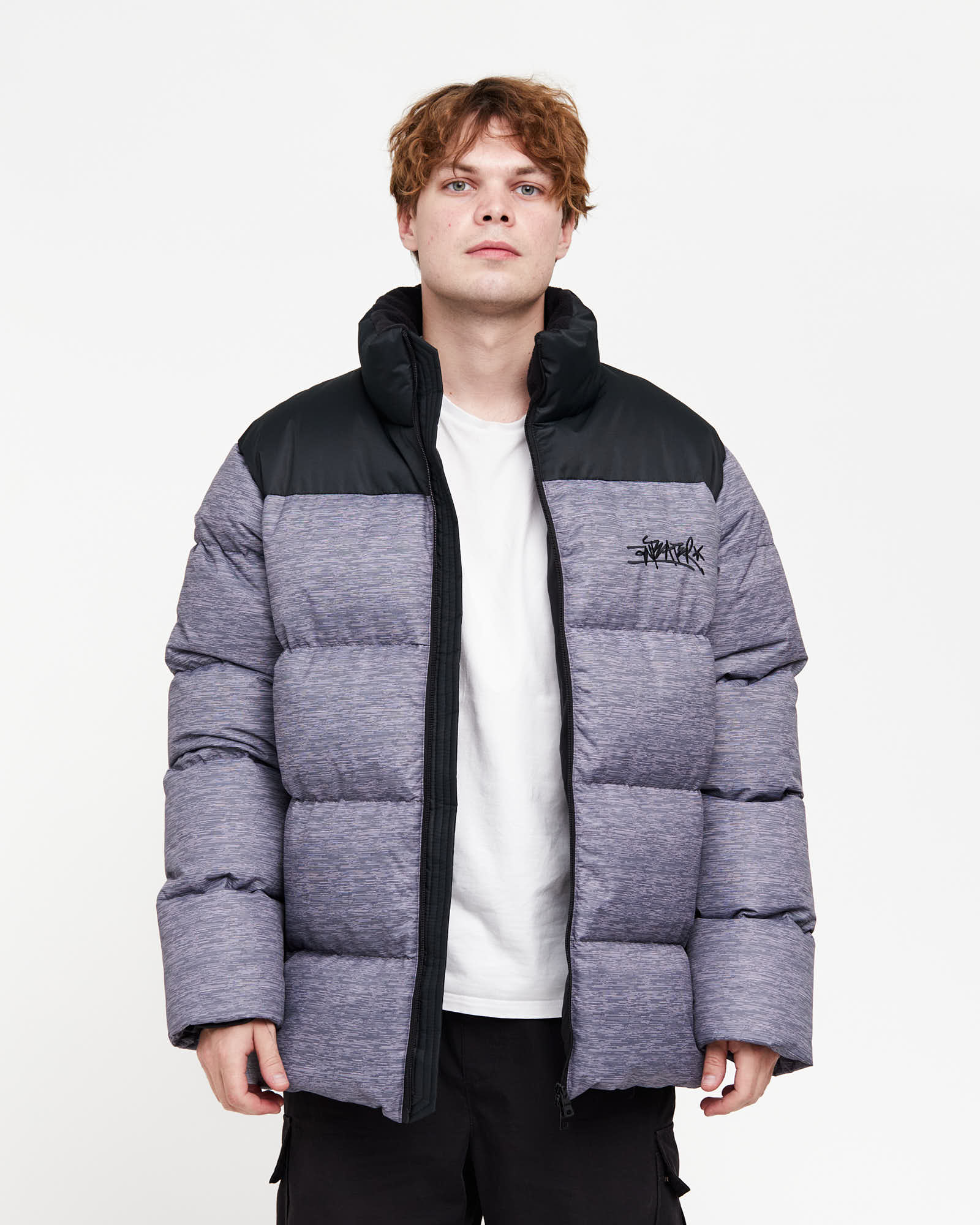 Куртка Anteater Down Jacket, артикул Downjacket-Grey-Stroke в магазине Creamshop.ru