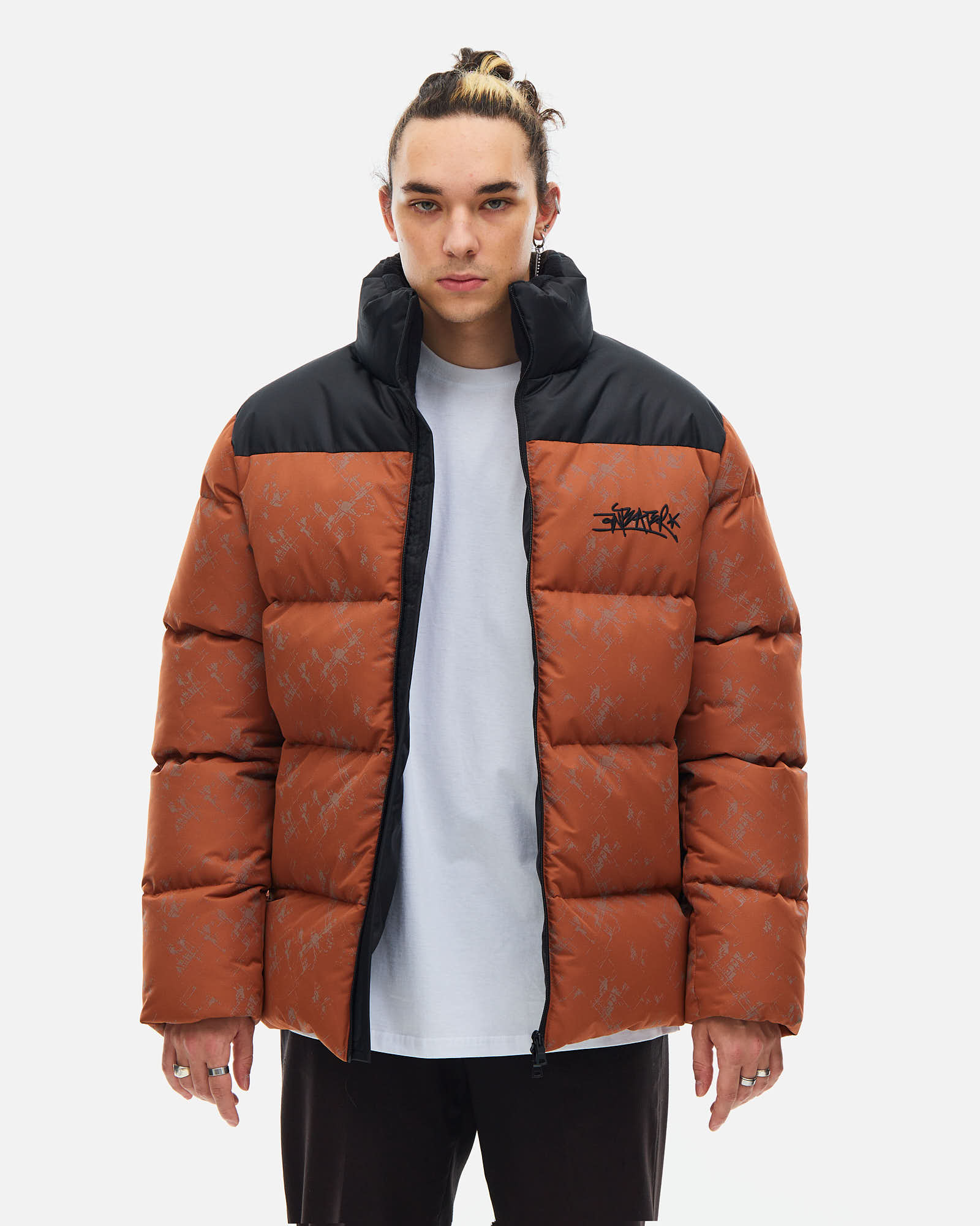 Куртка Anteater Down Jacket, артикул Downjacket-RF-Print-Terrakot в магазине Creamshop.ru