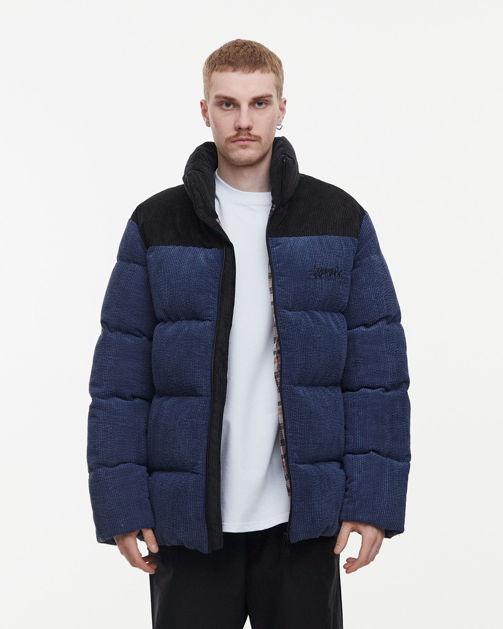 Куртка Anteater Down Jacket, артикул Downjacket-Vlvt-Combo-Navy в магазине Creamshop.ru