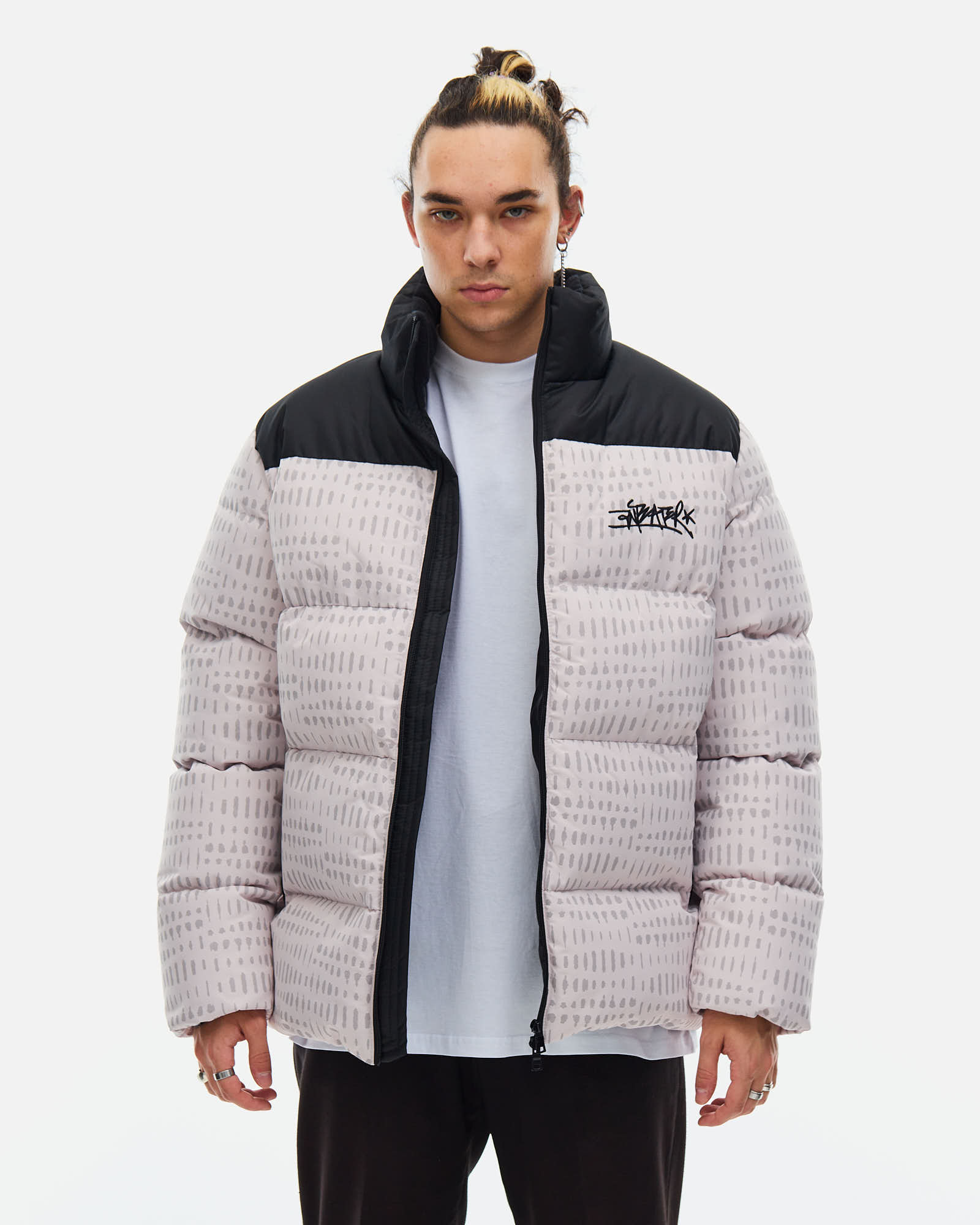 Куртка Anteater Down Jacket, артикул Downjacket-RF-Print-White в магазине Creamshop.ru